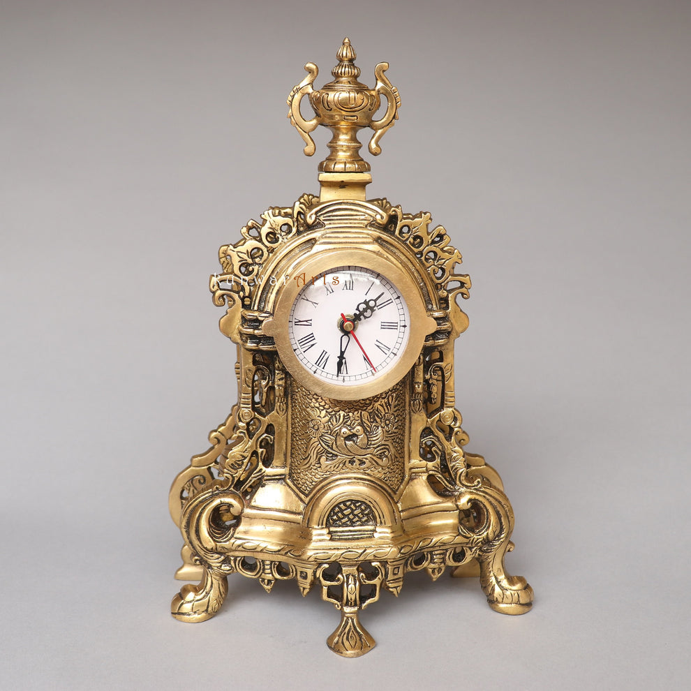 Brass Victorian Table Clock Watch Timeless Décor – kunwararts